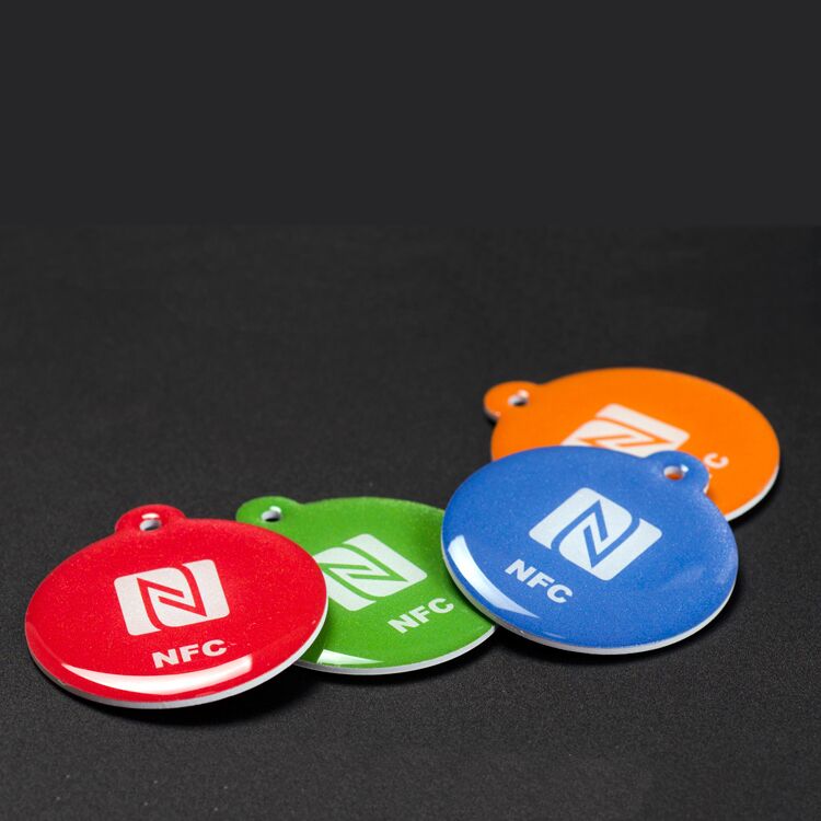 LF HF Waterproof Reusable Epoxy RFID Key Fobs Key Tag