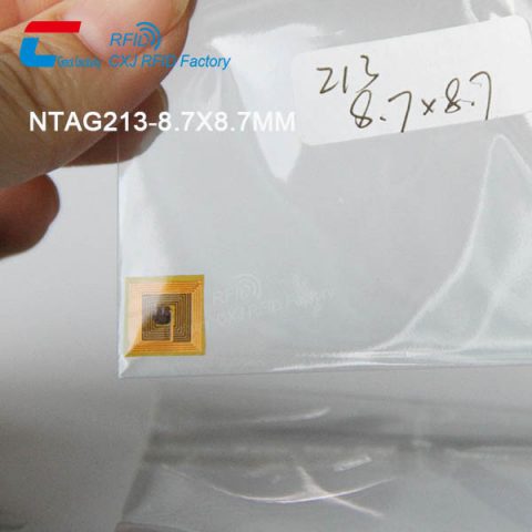 8.7*8.7mm Square NTAG213 NFC Tags FPC Tiny RFID Wet Inlay