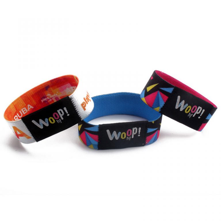 Custom EXPO 2020 Dubai Event Bracelets RFID stretch wristbands