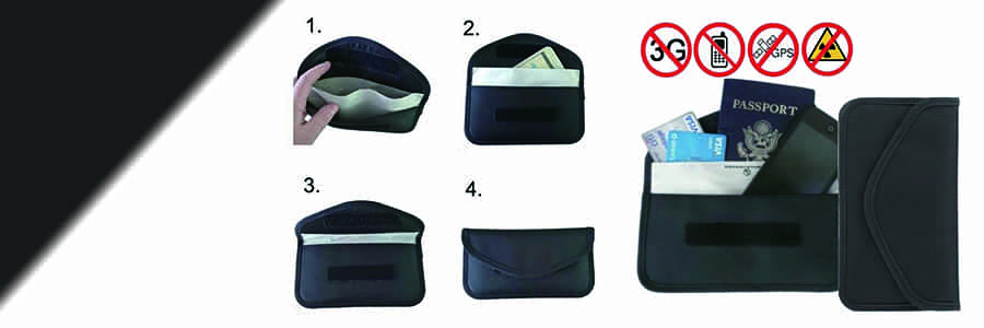 Anti-tracking RFID Blocking Pouch Case Bag for Privacy Protection