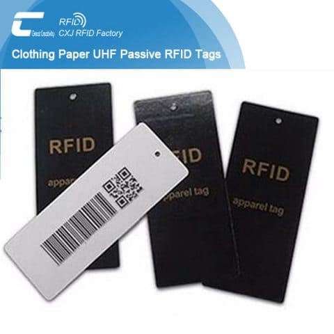 Wholesale UHF Apparel Tag Paper Barcode RFID Tags - CXJ