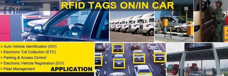 Printable RFID Tag On Car Windshield For Vehicle RFID System