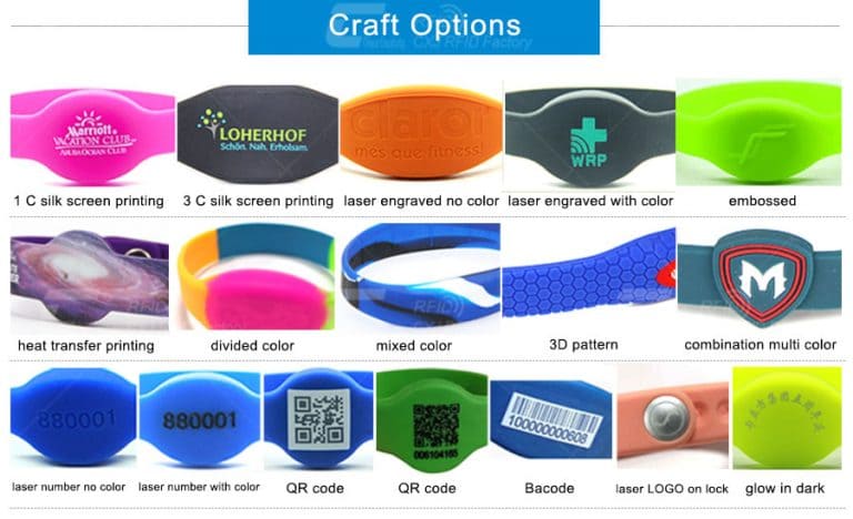 Custom Printed NFC Enabled Wristband RFID Silicone Bracelets