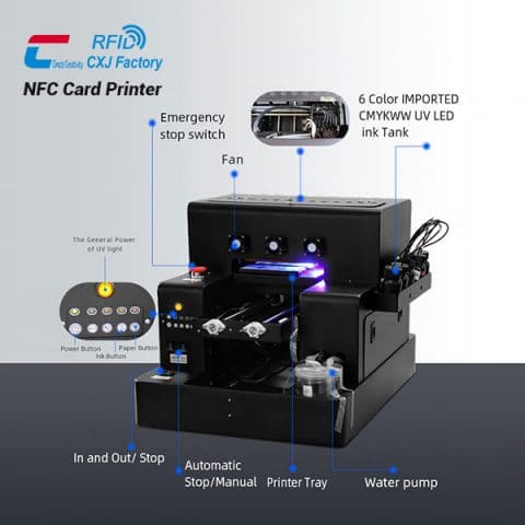 UV NFC Card Printer Flatbed Card Acrylic Bottle Phone Case Inkjet Printer