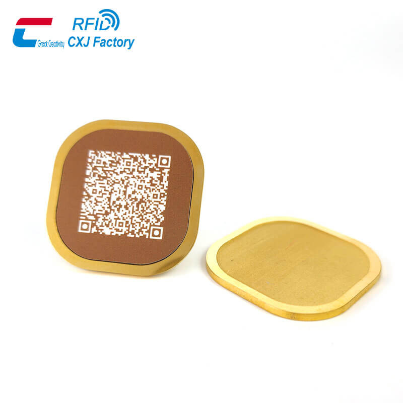 Hidden NFC Chip Cards 24K Gold Metal Irregular Shape Card