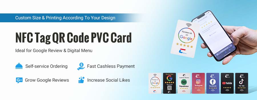 Wholesale Custom NFC Tag QR Code Card for Google Review