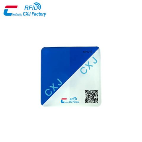Custom Acrylic QR Code NFC Tag Sticker For Google Review