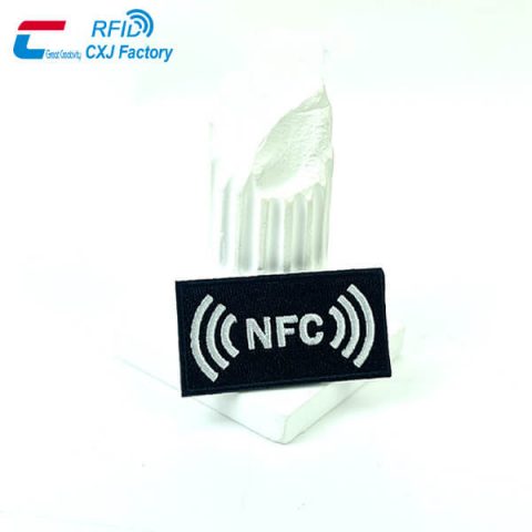 Custom Clothing Tag NFC And QR Code Iron-On Woven Patch