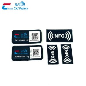 Custom Clothing Tag NFC And QR Code Iron-On Woven Patch